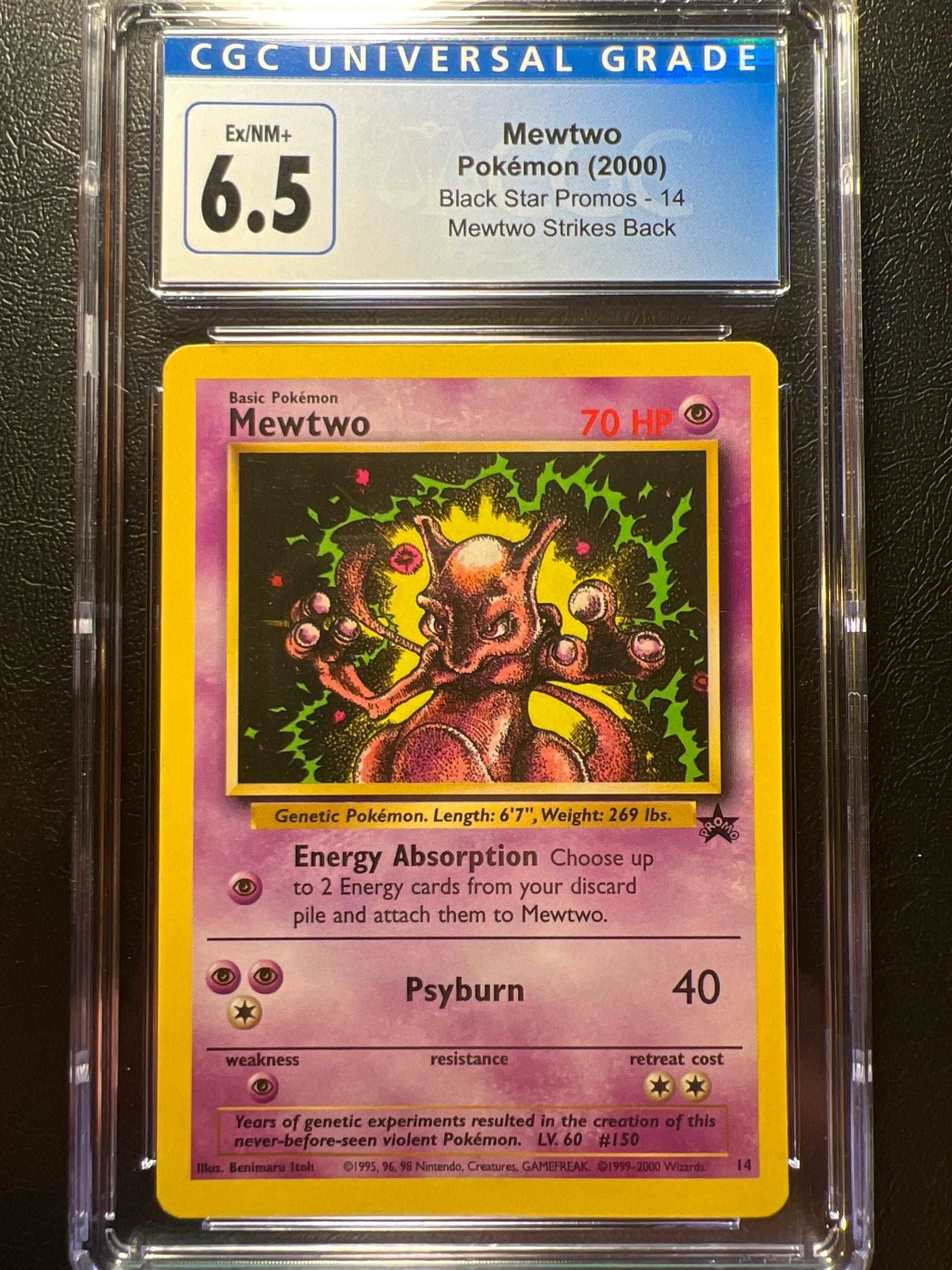CGC 6.5 - Mewtwo - Black Star Promos - 14 - Mewtwo Strikes Back (2000 ...