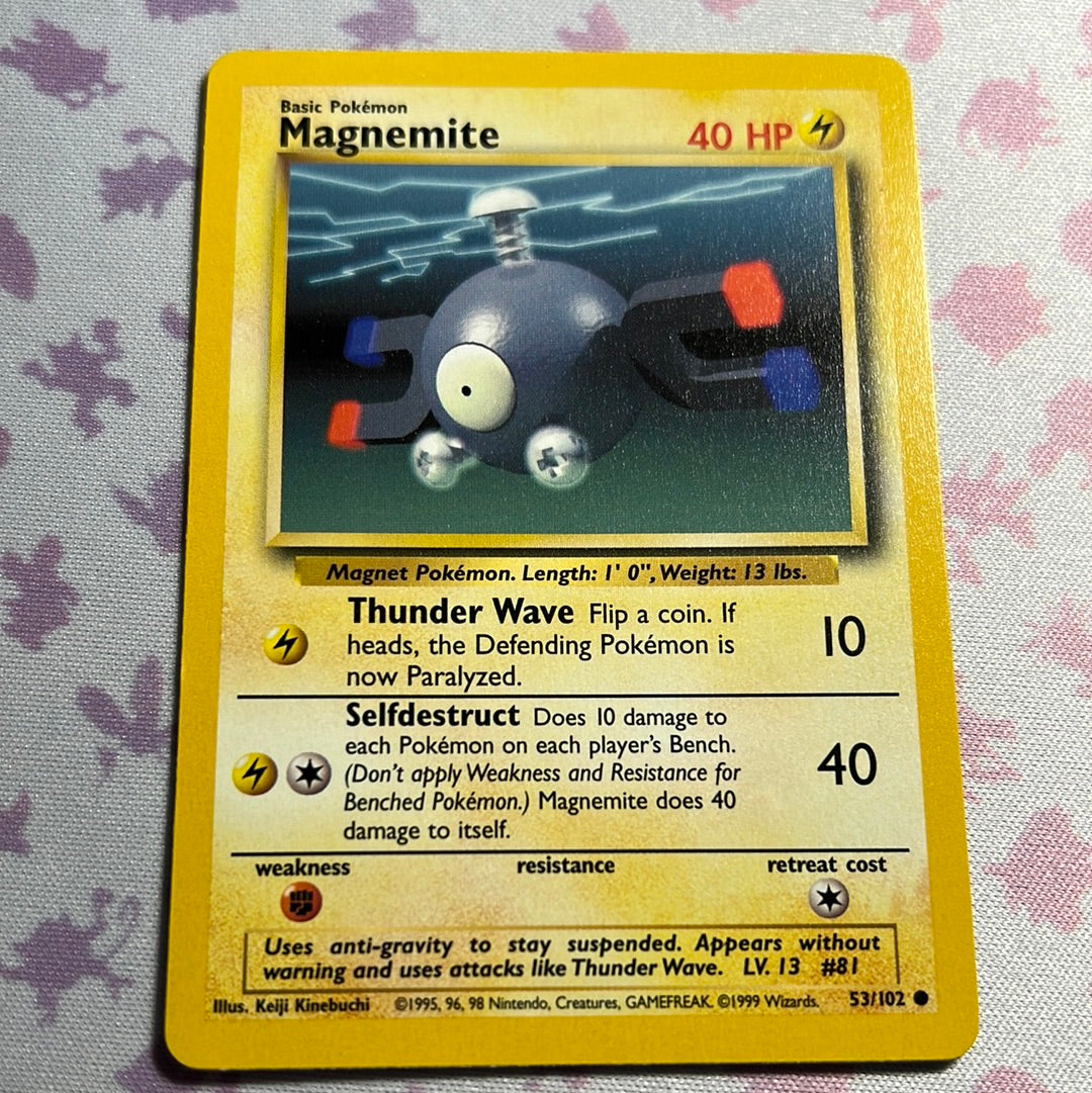 Magnemite - Base Set Unlimited 53/102 (NM) – American Hobby Time LLC