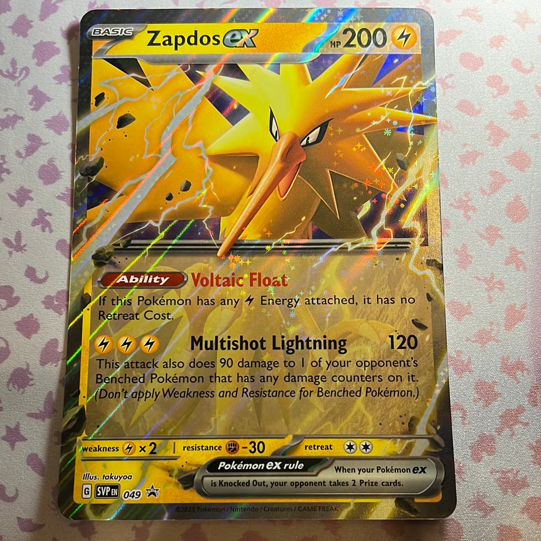 Zapdos ex - SV1EN 049 - JUMBO OVERSIZED CARD – American Hobby Time LLC