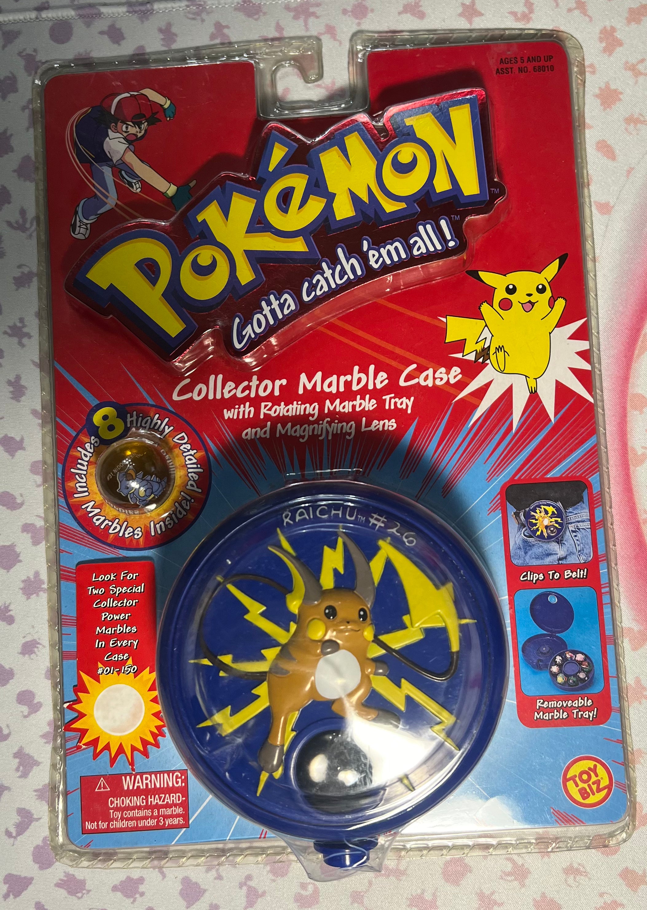 Vintage Pokemon Marble Case - Raichu - New – American Hobby Time LLC